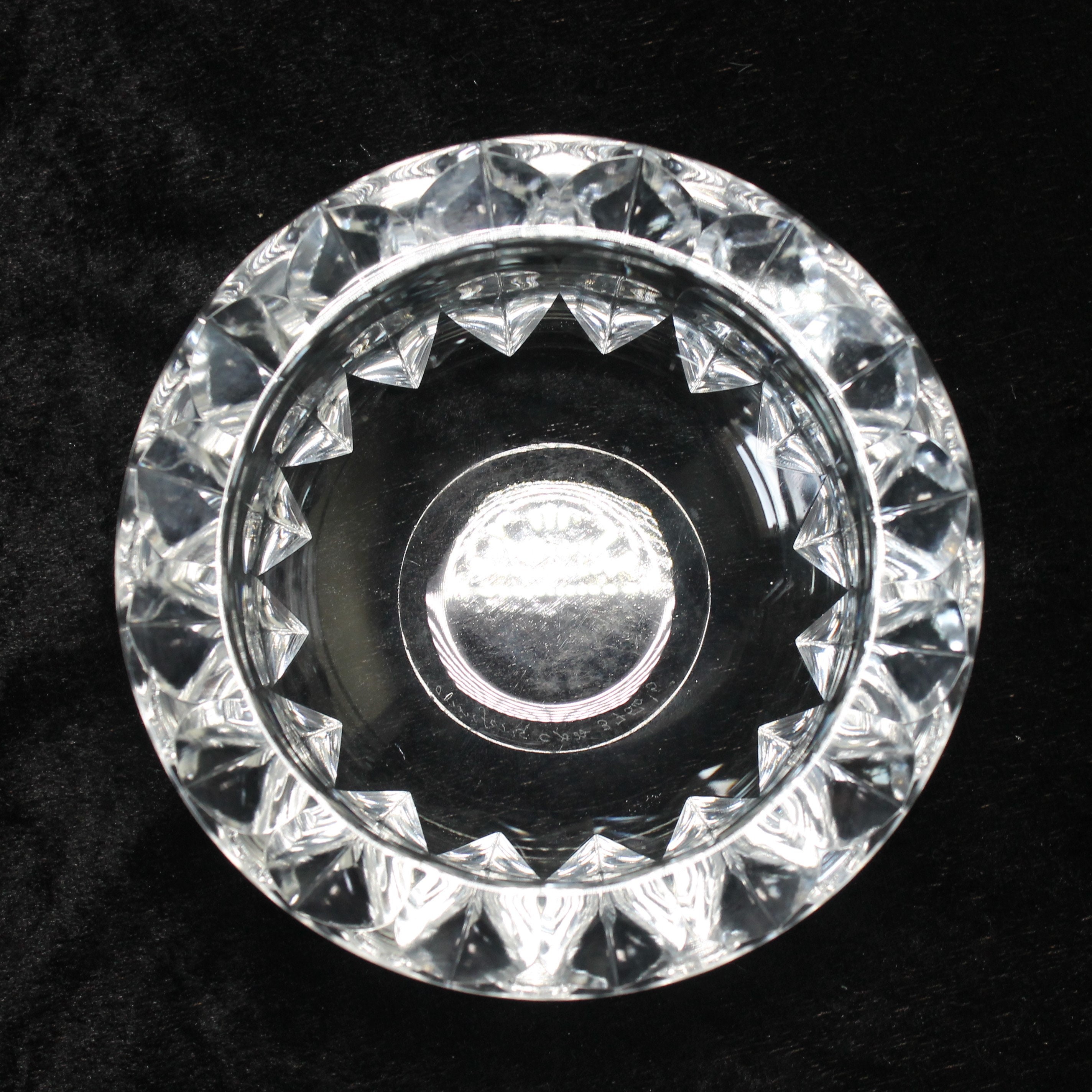 Orrefors Cut Crystal Glass Bowl Swedish Art Glass Sven Palmqvist 3756/5 ...