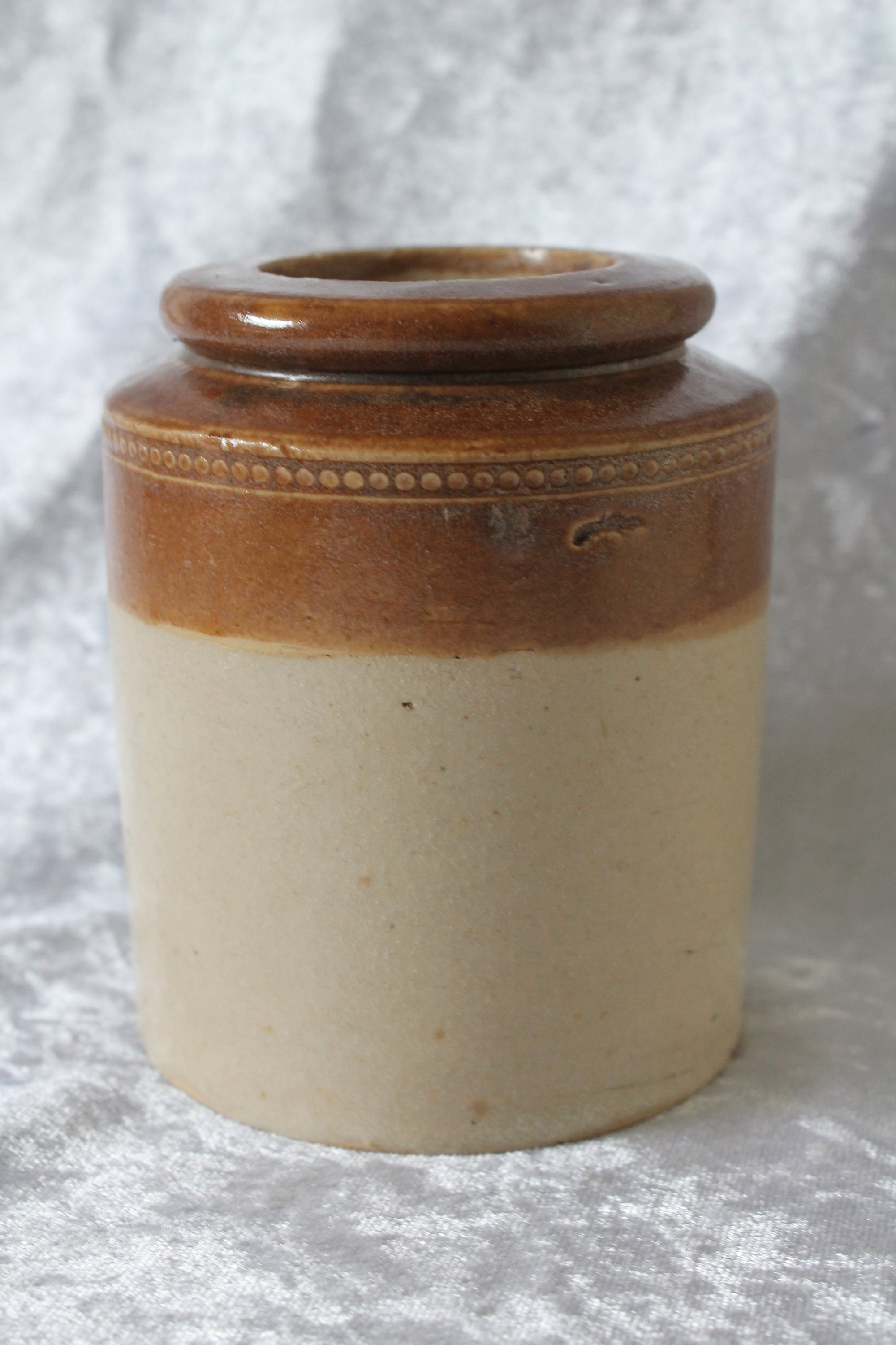 Antique Late 19th Century Victorian Salt Glaze Stoneware Preserve Jar ...