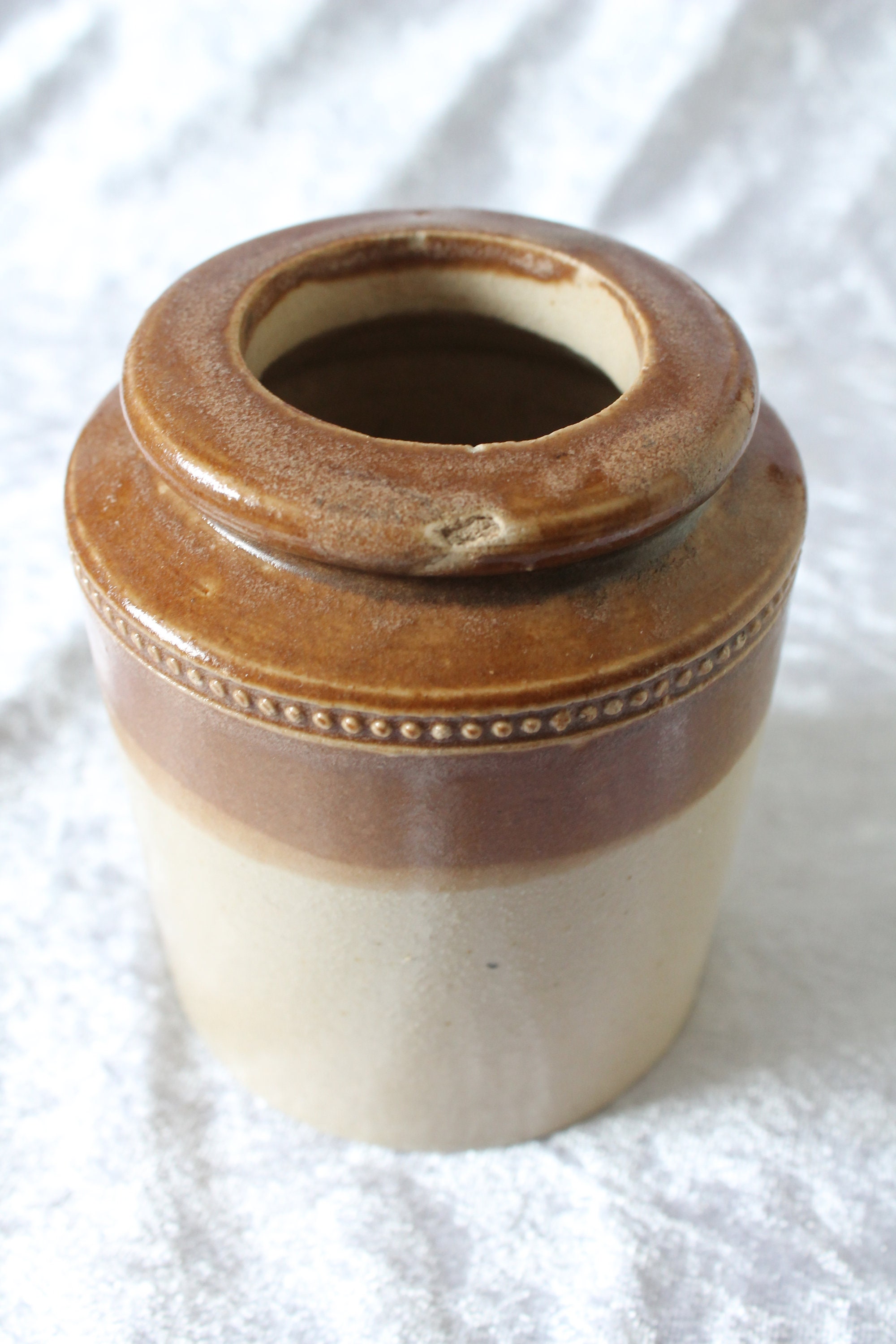 Antique Late 19th Century Victorian Salt Glaze Stoneware Preserve Jar ...