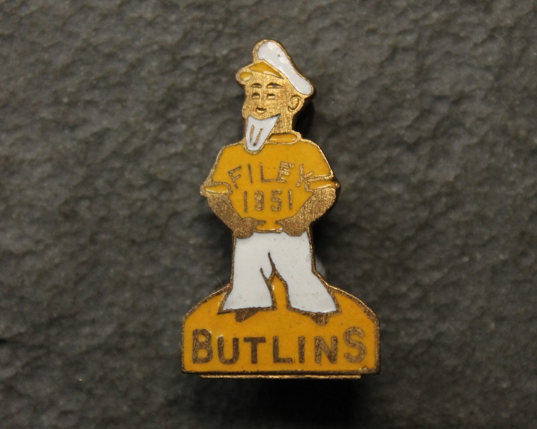 Vintage Butlins Filey 1951 Sailor Man Enameled Badge Yellow Version ...