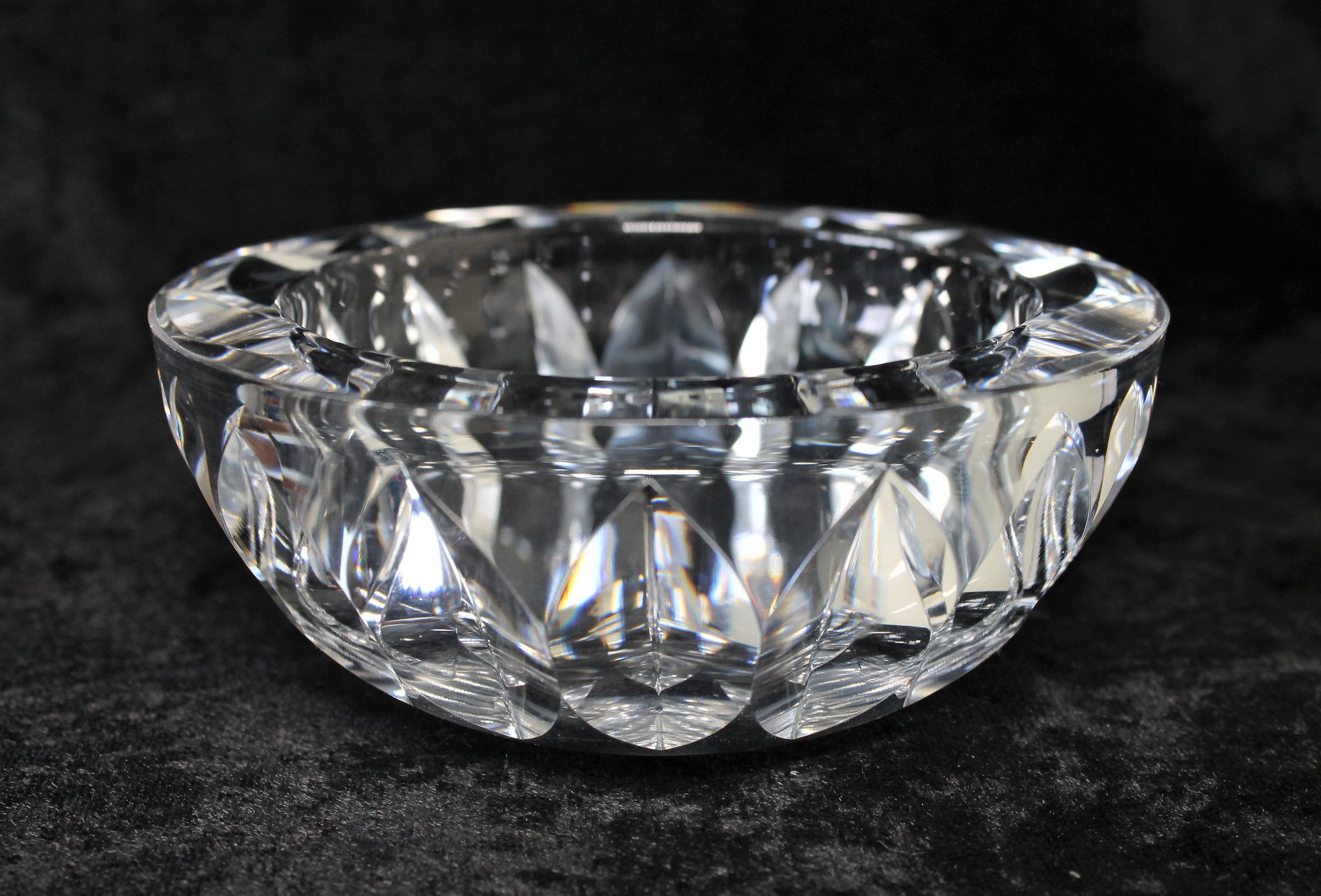 Orrefors Cut Crystal Glass Bowl Swedish Art Glass Sven Palmqvist 3756/5 ...