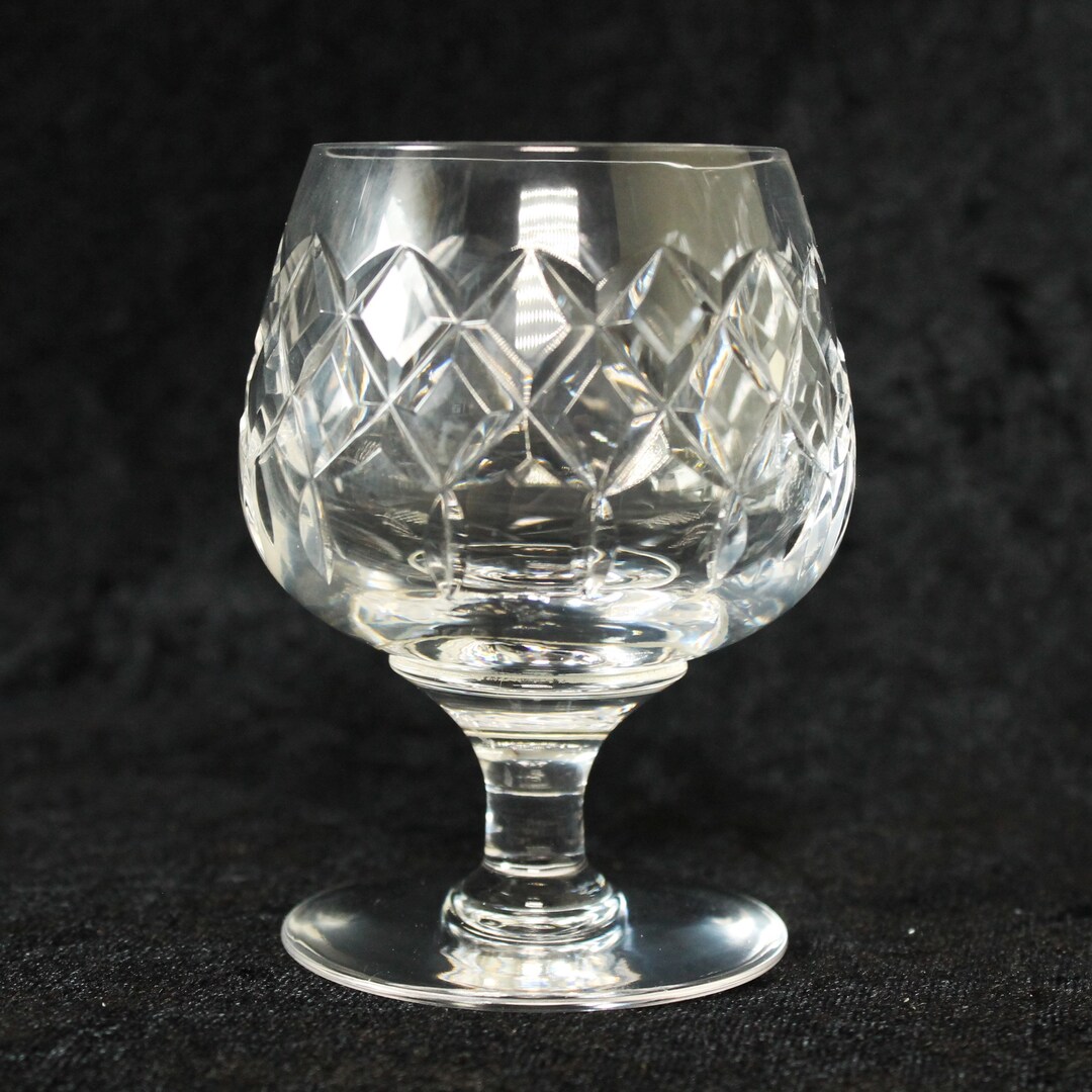 Vintage Cartier Crystal Small Brandy Glass Criss Cross Cut Drinkware ...