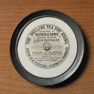 Antique Late Victorian Deykin & Sons the Shilling Tea Pot Stand Barnaby ...