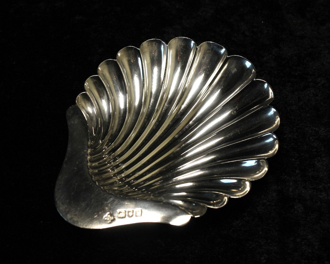Antique Edwardian Sterling Silver Shell Butter Dish Hallmarked Horace ...