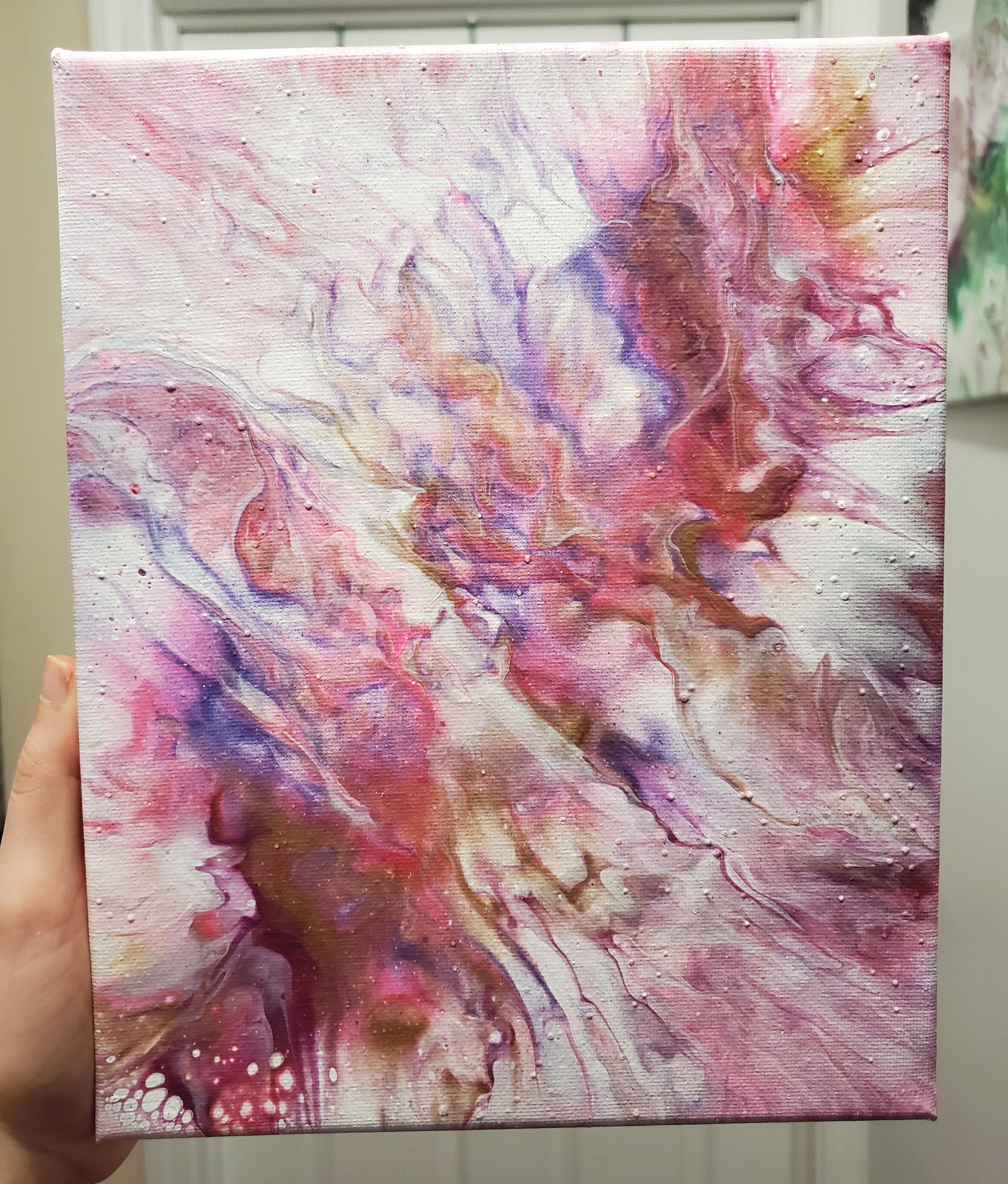 Lienzo estirado de arte fluido 8x10 - Etsy España