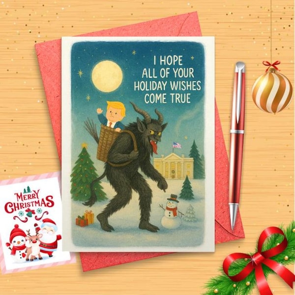 Krampus Christmas Cards - Etsy