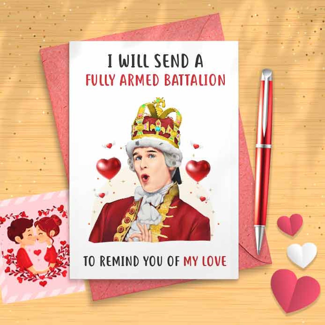 Funny King George Card Romantic Card, Cute Love Card, Funny Valentines ...