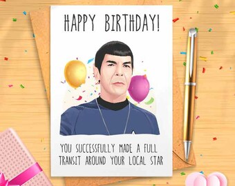 Star Trek Birthday Card | Etsy