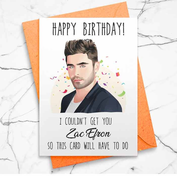 Funny Zac Birthday Card Funny Birthday Card Happy Birthday | Etsy