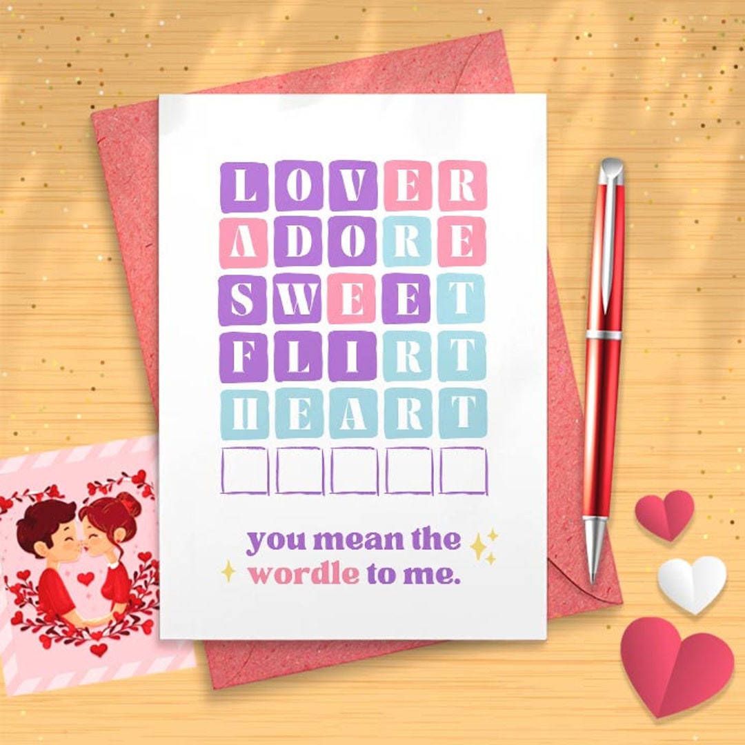 Wordle Love Card, Valentine's Day Card, Anniversary Card,valentines Day ...