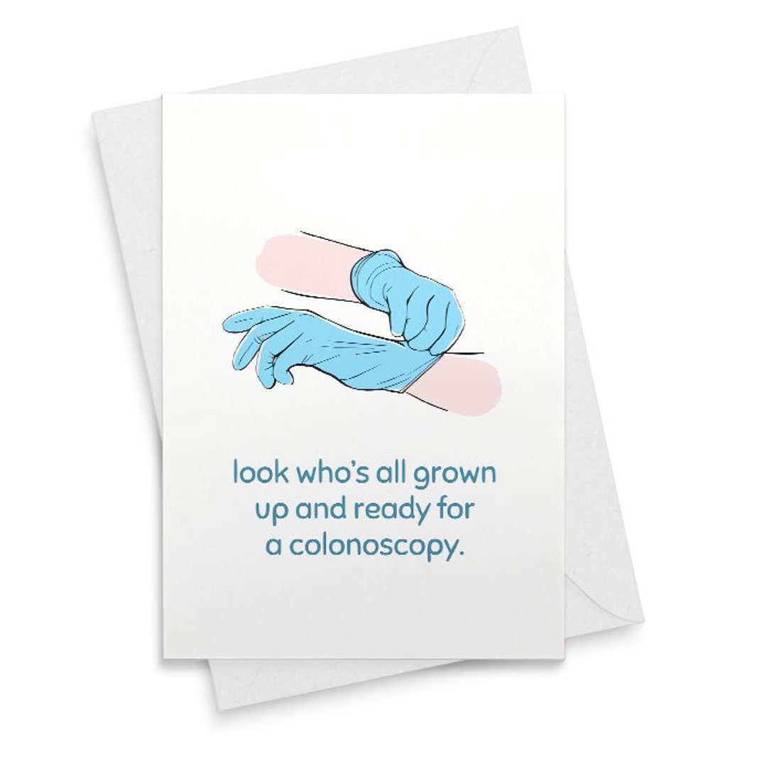 Colonoscopy Birthday Card, Funny Birthday Card, Friend Card, Getting ...