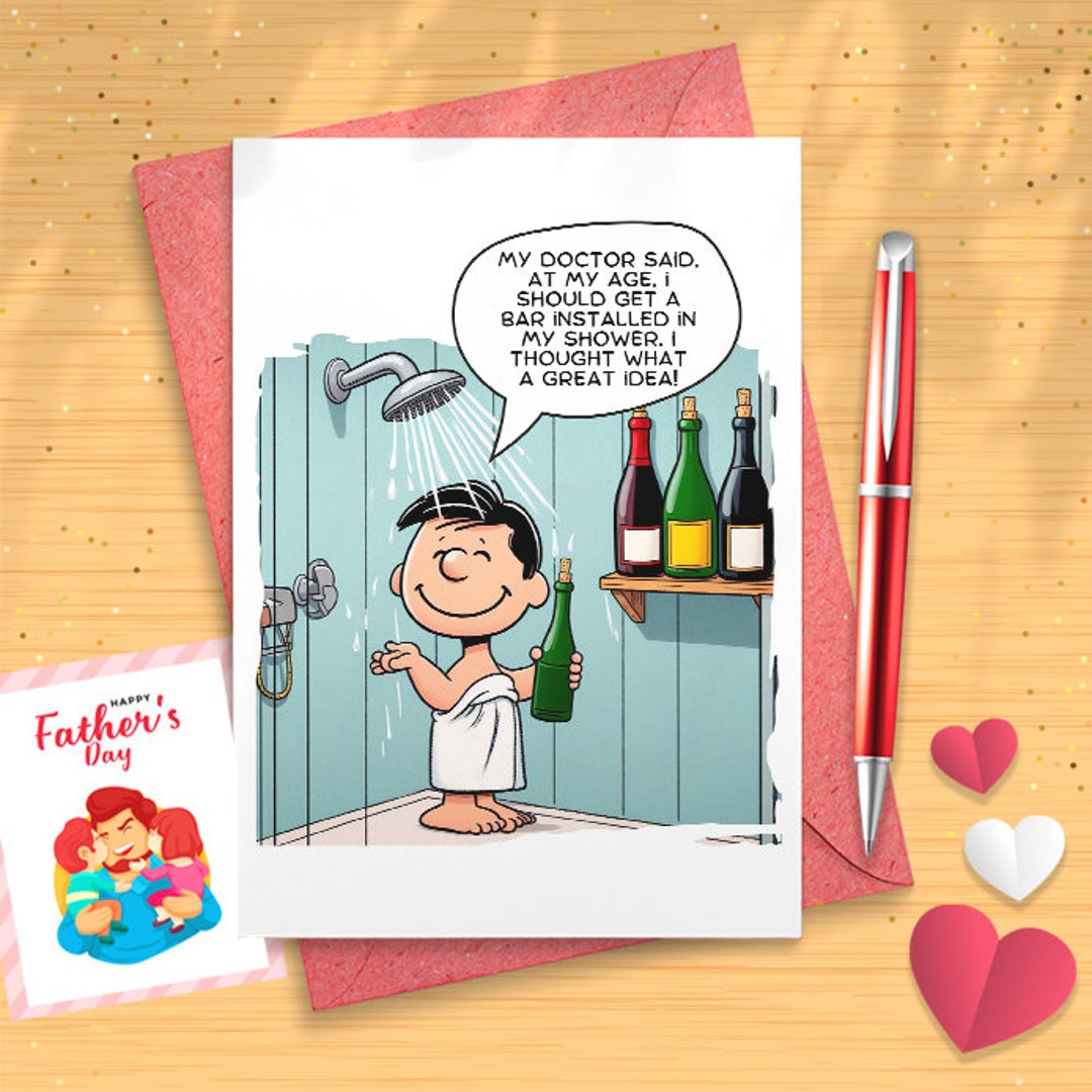 Funny Father's Day Card for Dad, Birthday Card for Dad Husband, Cute ...