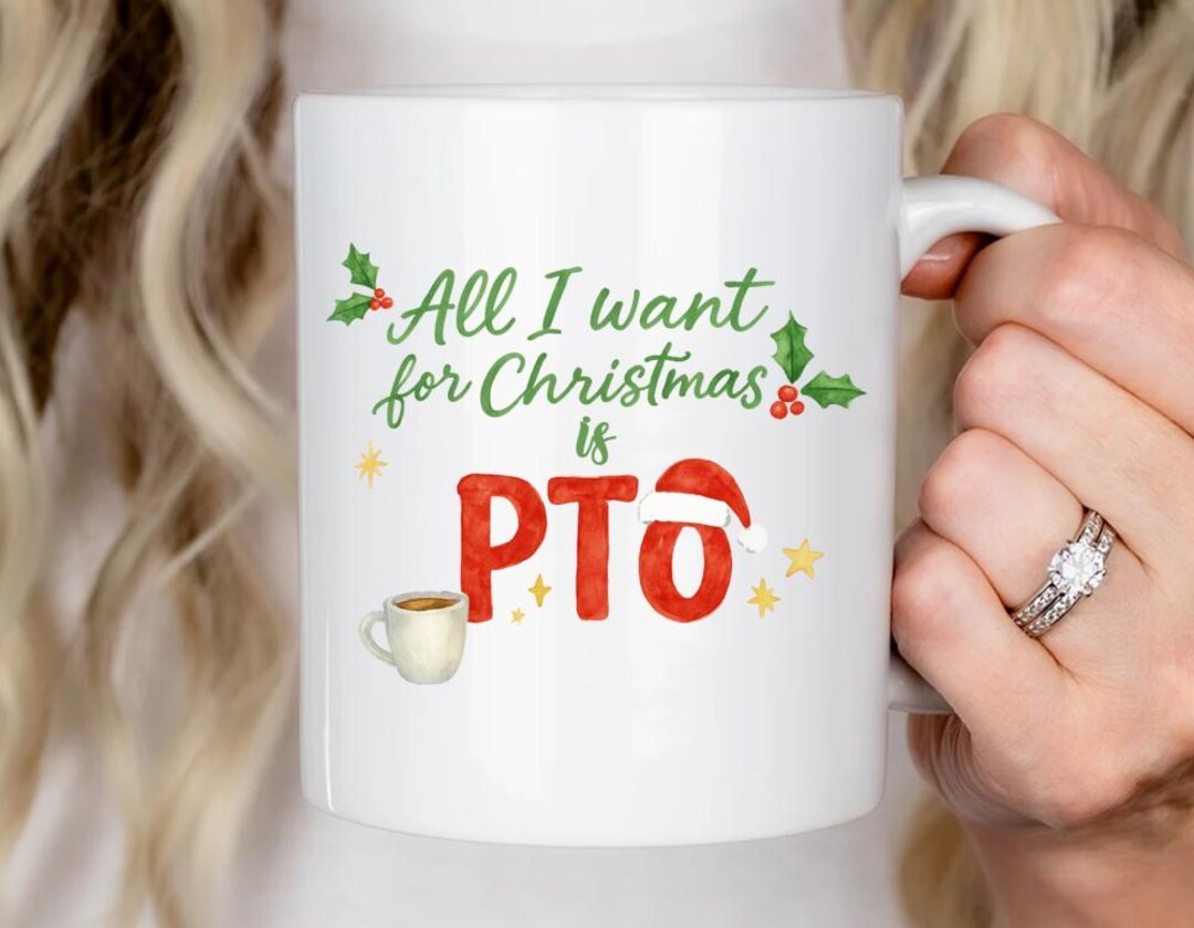 Funny Christmas PTO Mug, Work Christmas Party, Gift for Coworker, Work ...