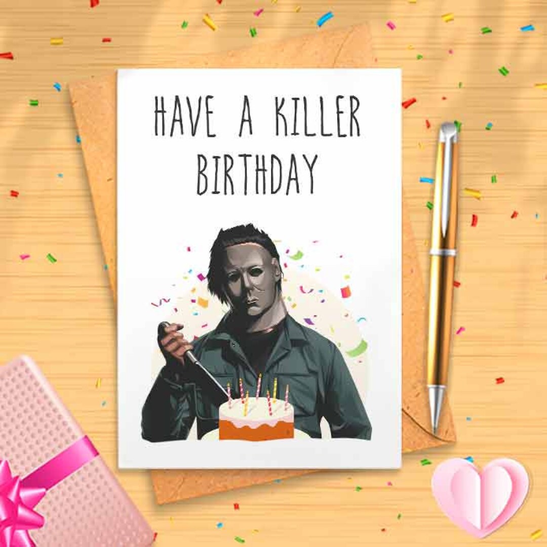 Horror Birthday Card - "have A Killer Birthday" | Personalized Scary ...