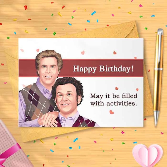 Step Bros Birthday Card Funny Birthday Cards Holdays Cards - Etsy