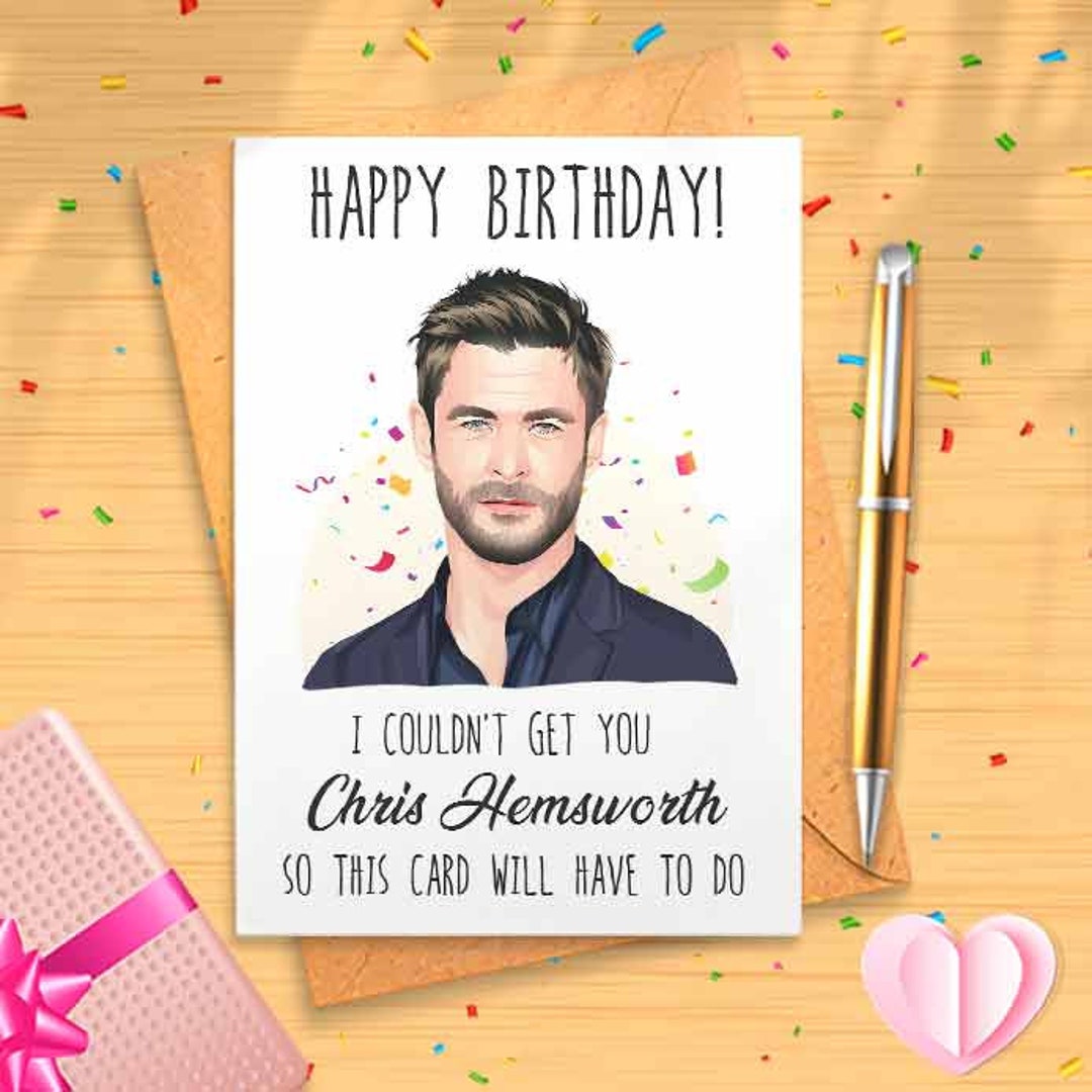 Funny Chris Birthday Card - Celebrity Crush Birthday Humor, Handmade ...