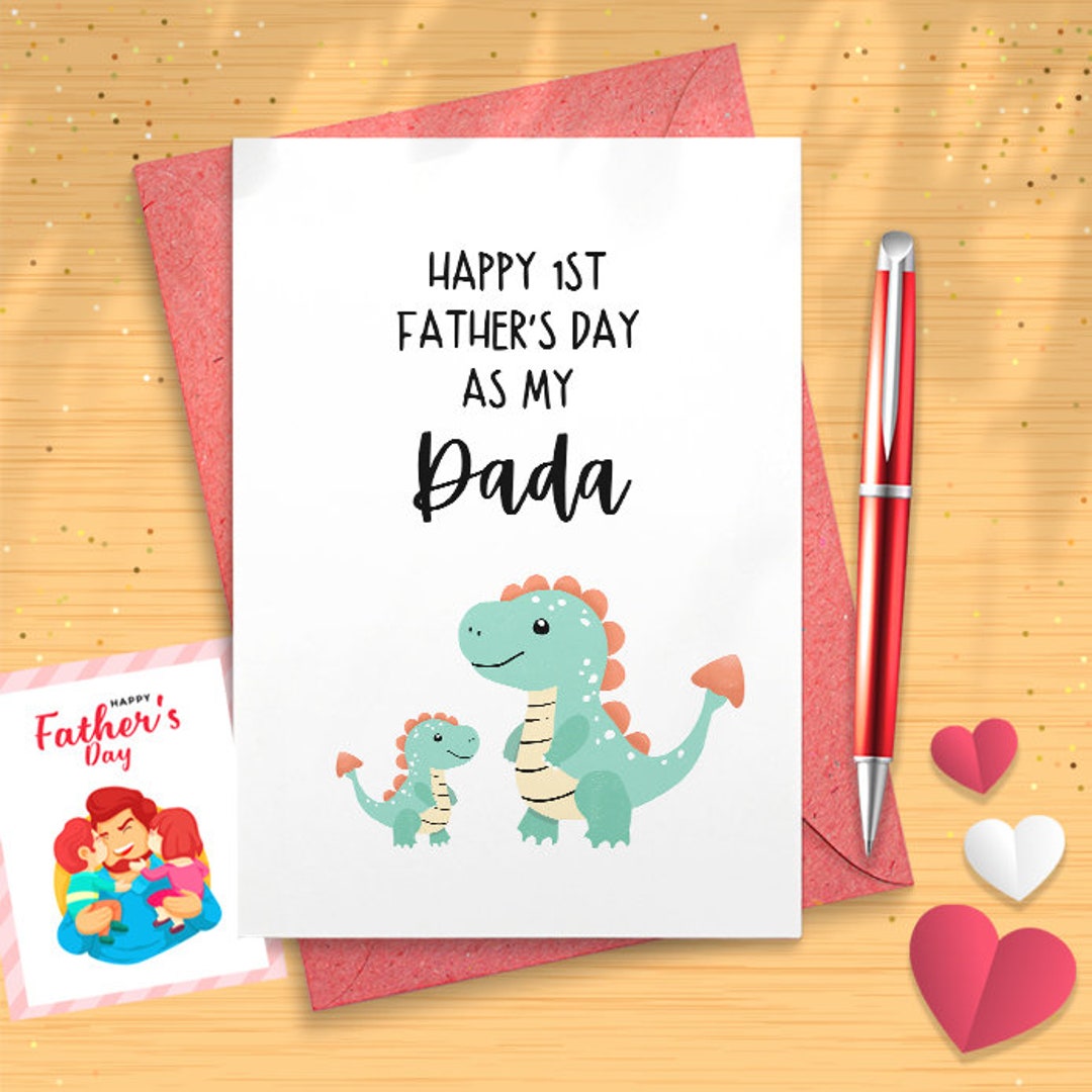 Happy FATHERS DAY Card for Dad, First Father's Day Card, Daddy Father's ...