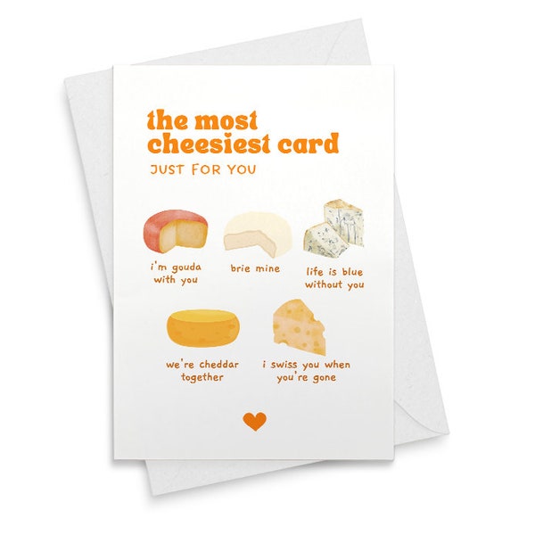 Cheesy Valentine Cards - Etsy