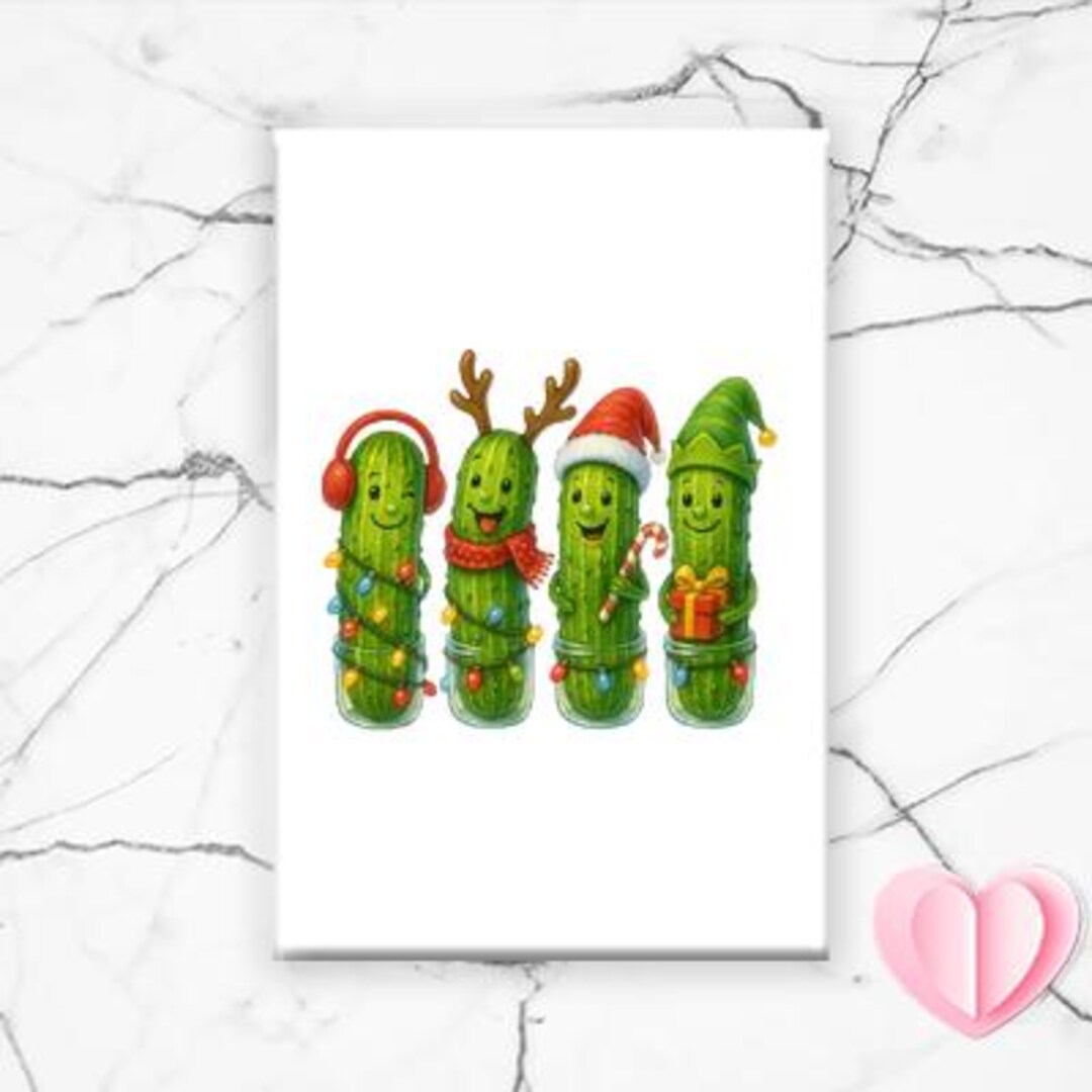 Funny Christmas Pickle Magnet, Holiday Pickles, Festive Cucumber ...