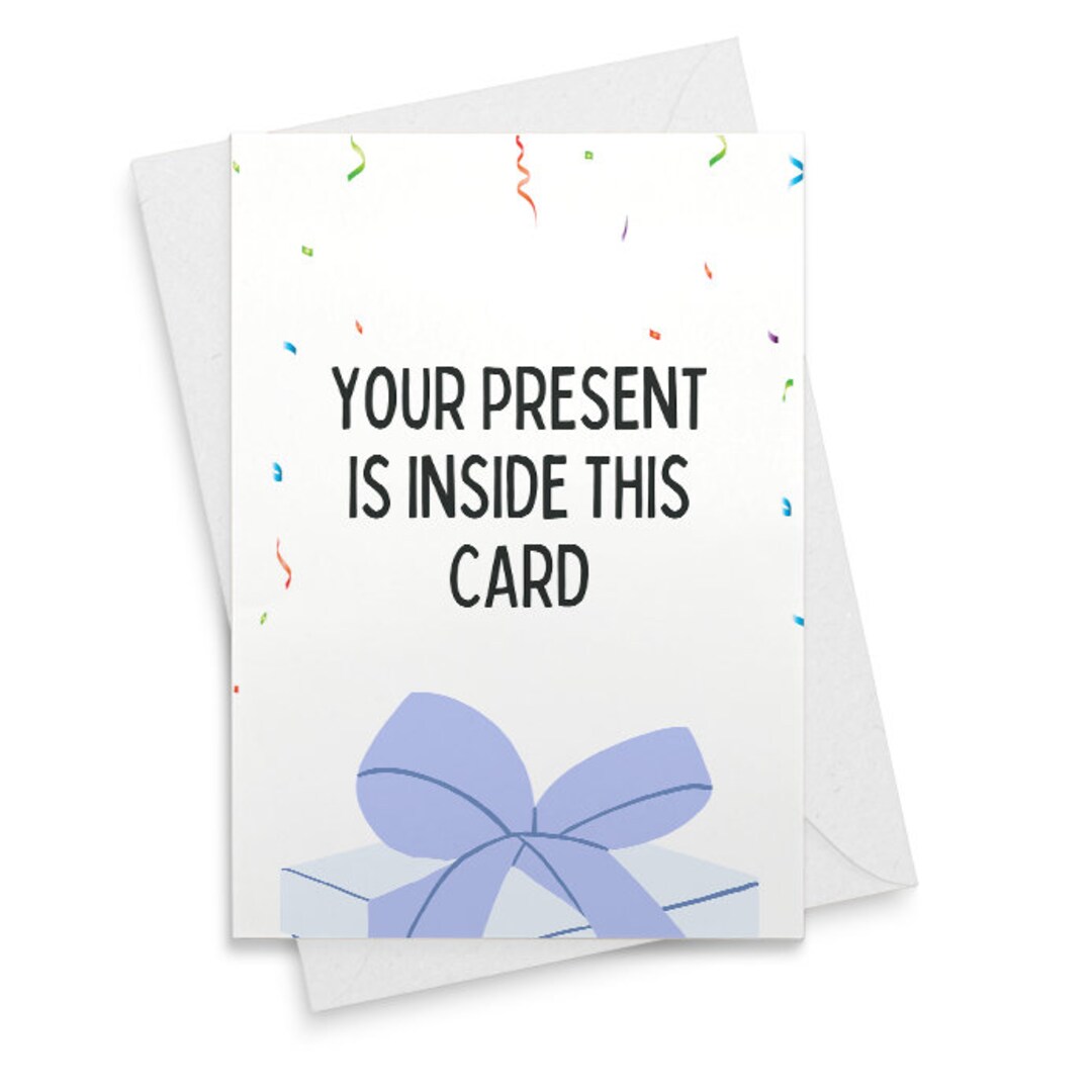 Your Present is Inside This Card Fk You Birthday Card Middle Finger ...