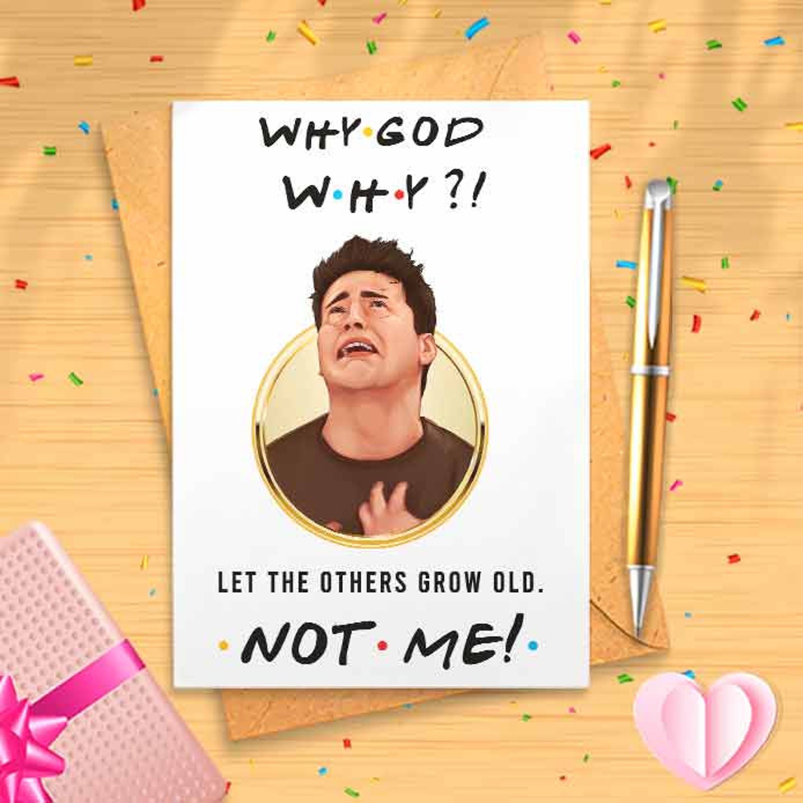 Joey Birthday Card Birthday Card Why God Why Janice | Etsy