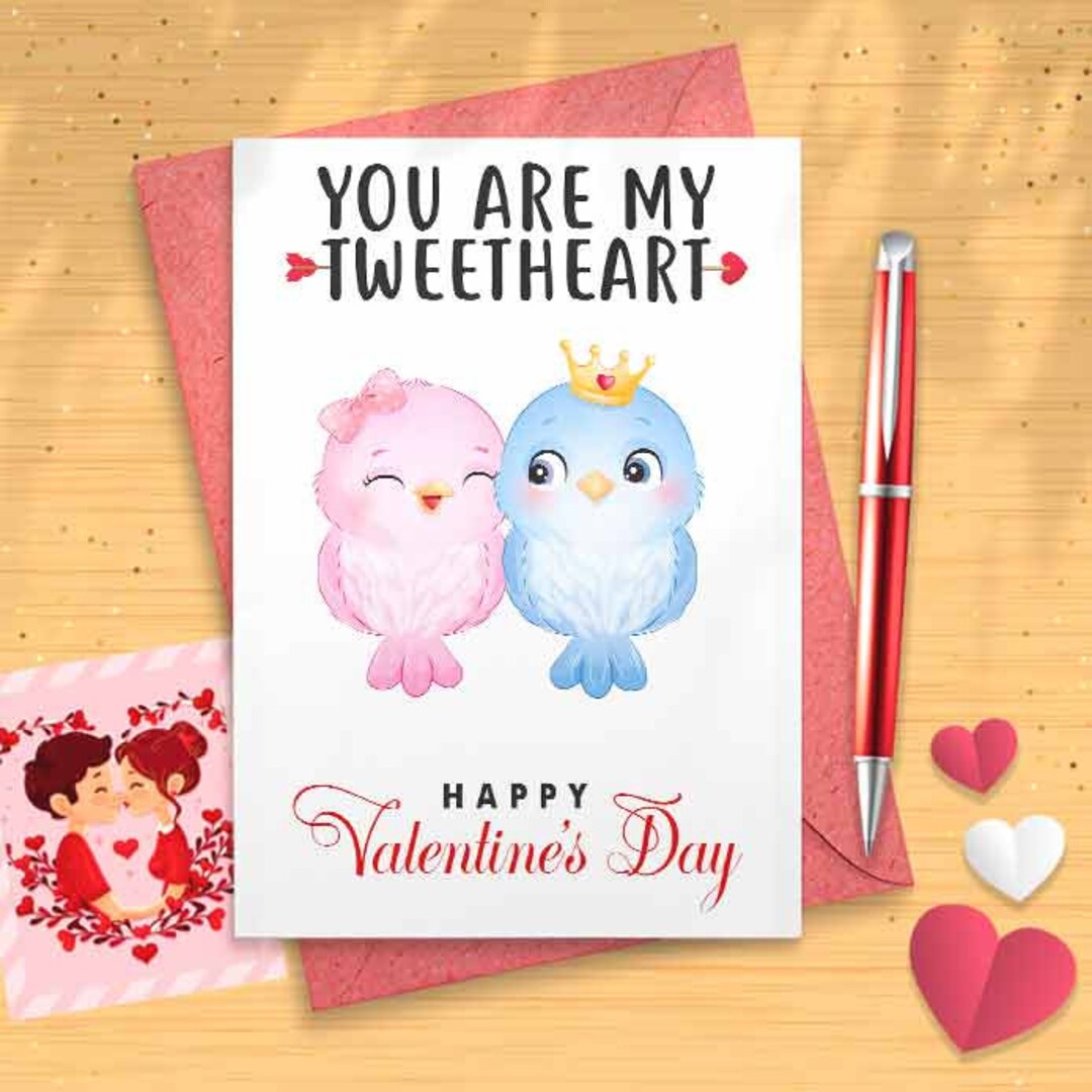 Funny Tweetheart Valentine Card - Animal Lover, Romantic Card, Cute ...