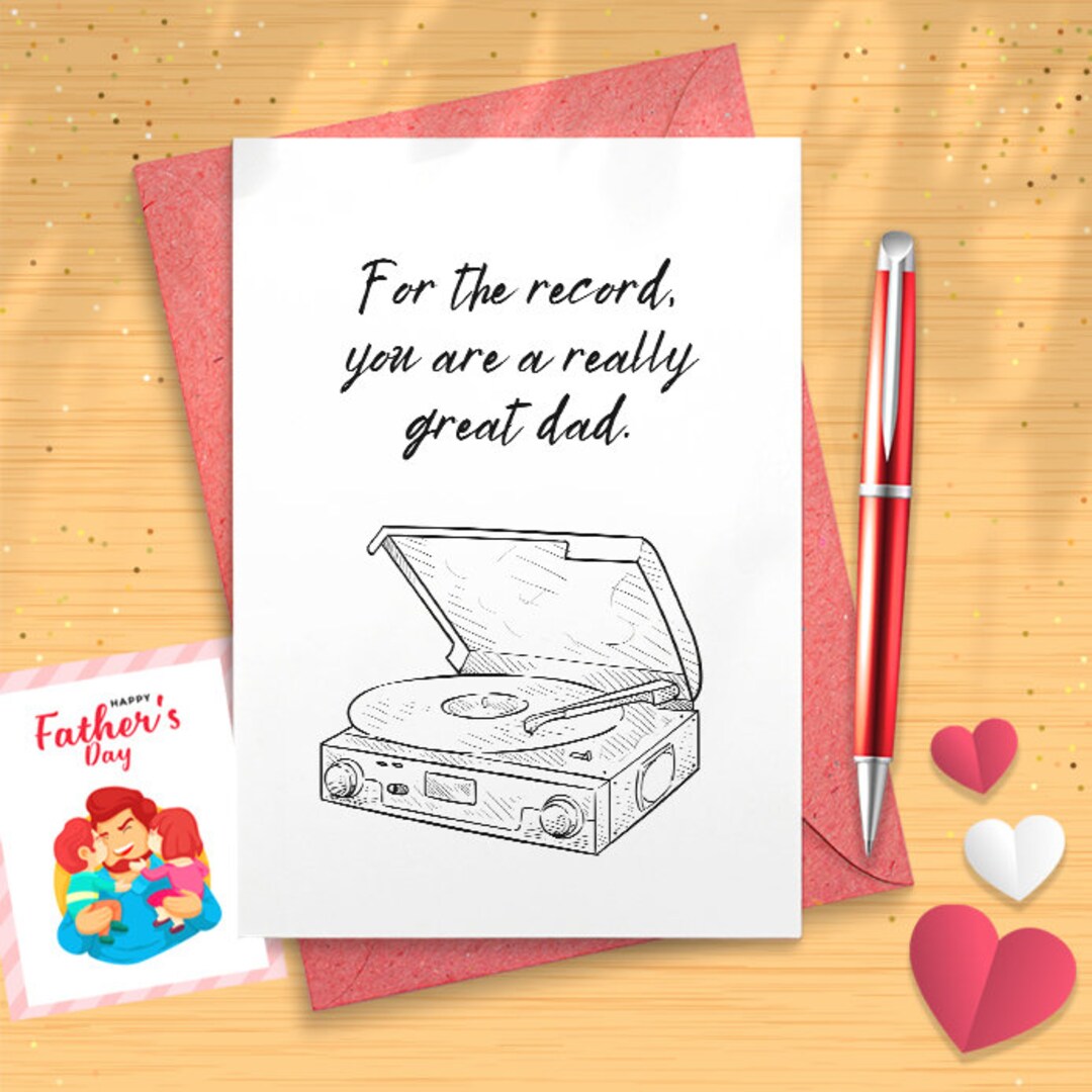 Father's Day Card, for the Record I Think You Are A Really Great Dad ...