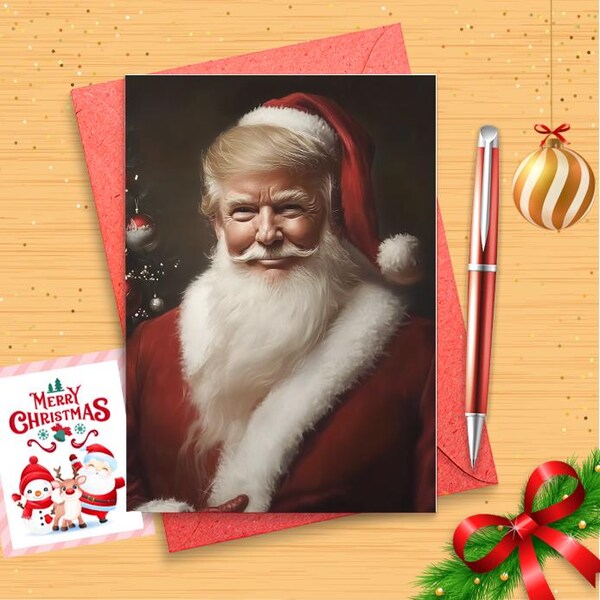 Trump Christmas Card - Etsy