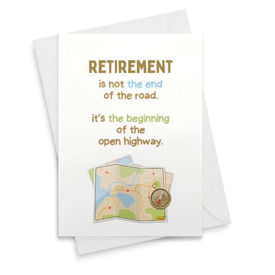 Retirement Journey Congratulations Card (U.S. Roadmap) [02493] - Etsy