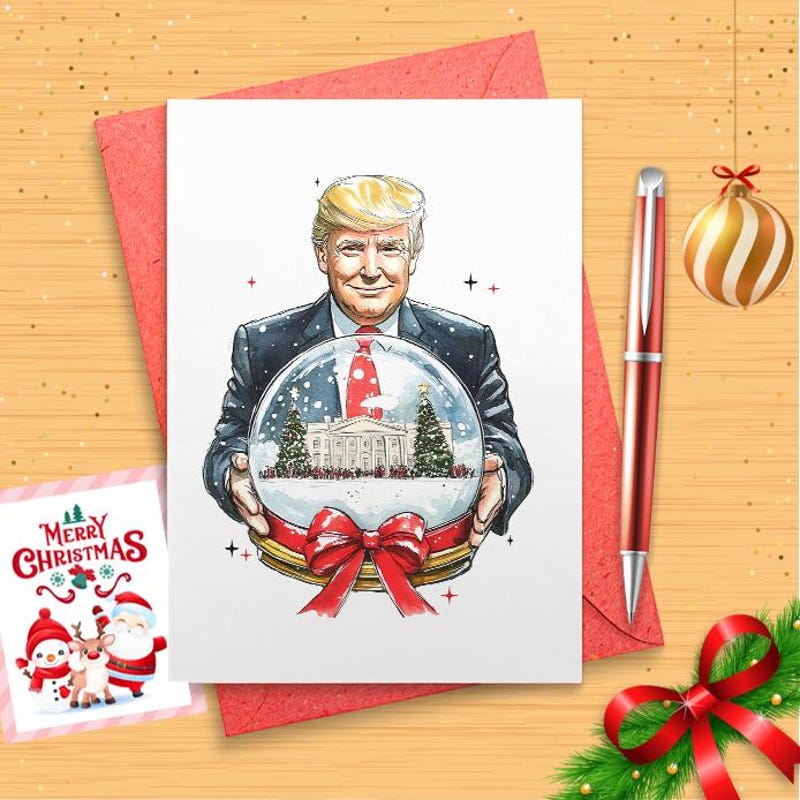 Trump Christmas Card - Etsy
