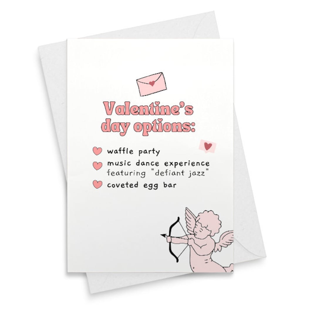 Severance Valentine's Day Card | Defiant Jazz | Waffle Party | Coveted Egg Bar [01723] - Etsy