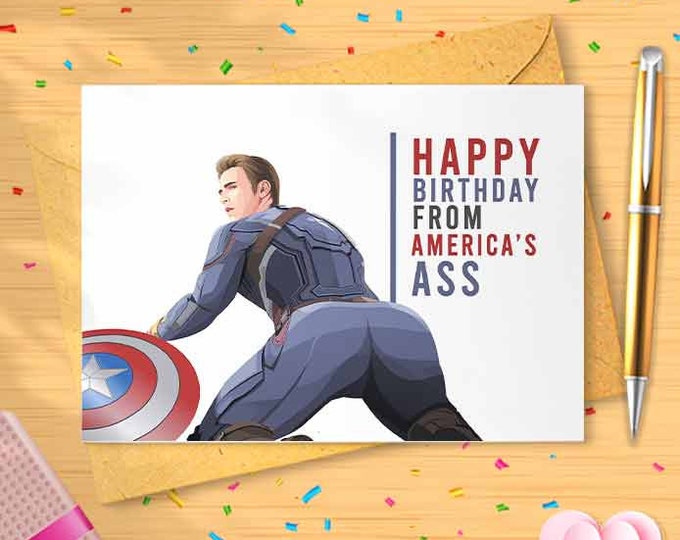Funny Americas Ass Birthday Card From Americas Ass Greeting Card