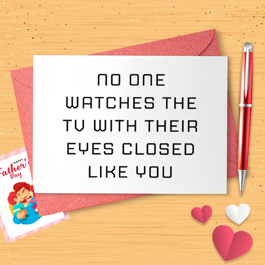 TV Joke Father's Day Card | FATHER'S DAY Greeting Card | Dad Joke Card ...