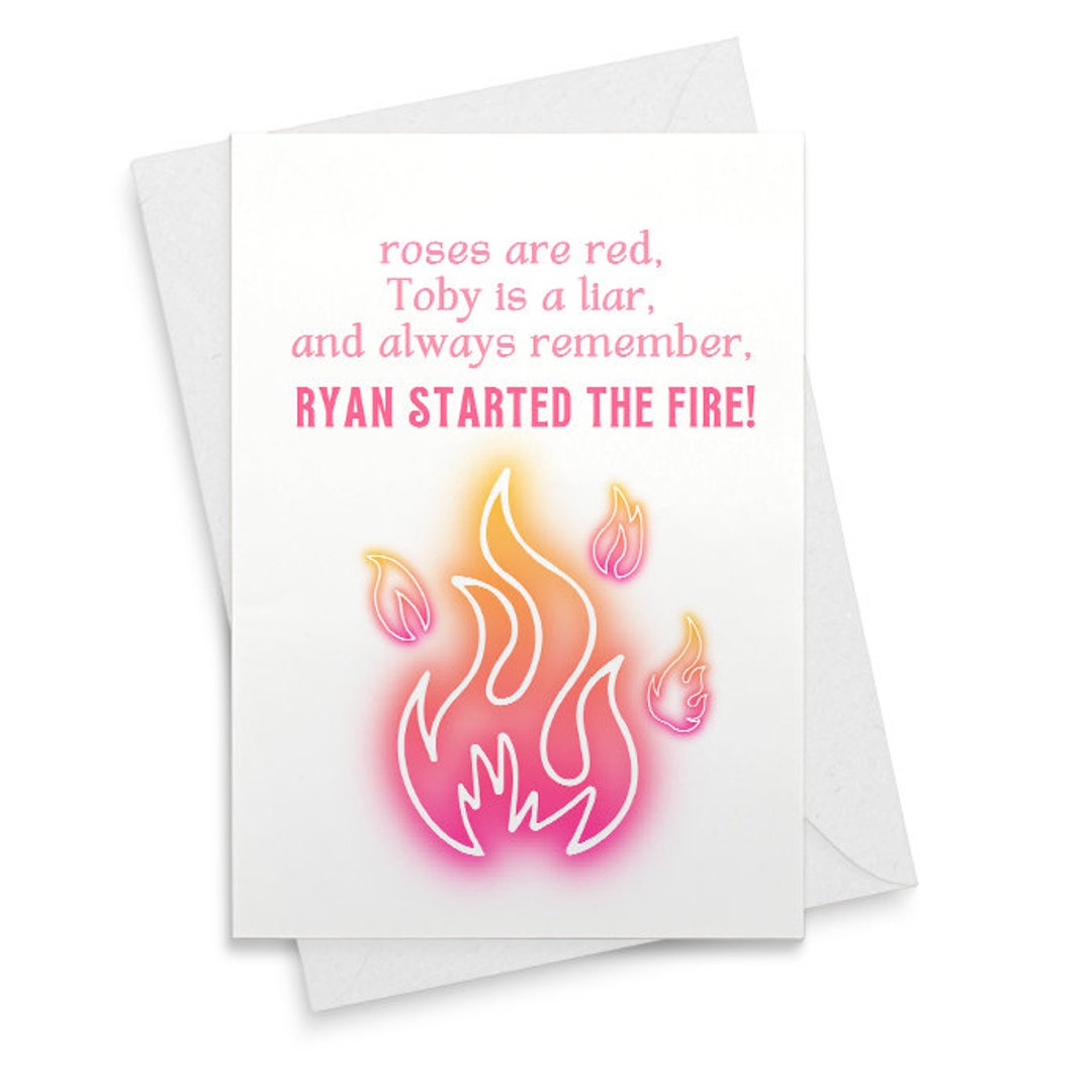 Dwight Valentine's Day Card / the Office / Ryan Started the Fire ...