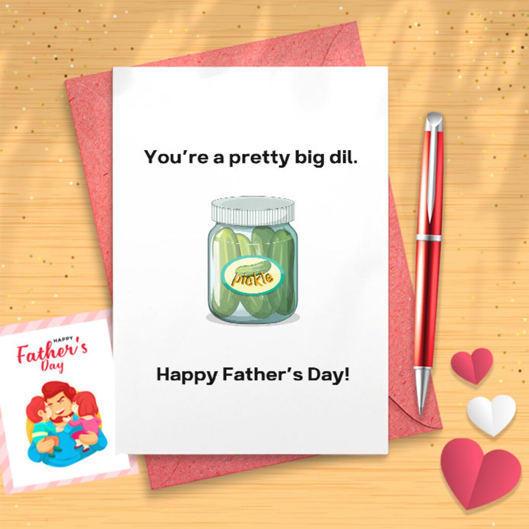 You're A Pretty Big Dill | Father's Day Card | Funny Dad Card | Pun ...