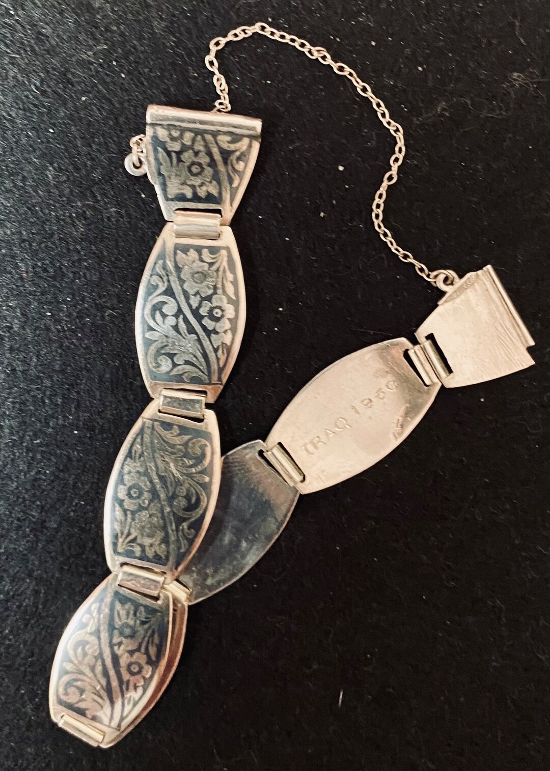 Antique Iraqi Sterling Silver Panel Bracelet. 20g. 7 - Etsy