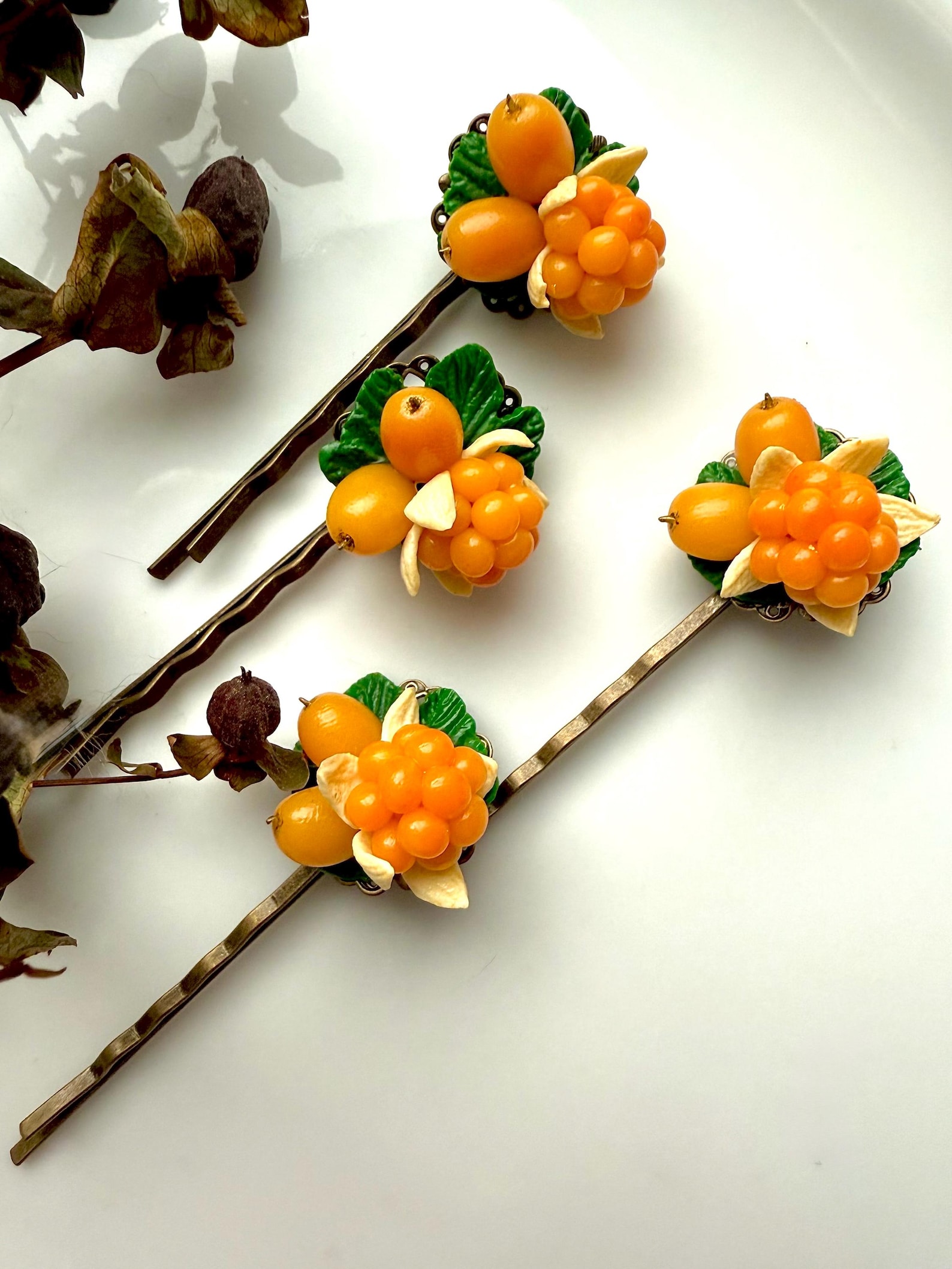 Miniature Blackberry Hair Pin, Botanical Clay Berries Jewelry - Etsy