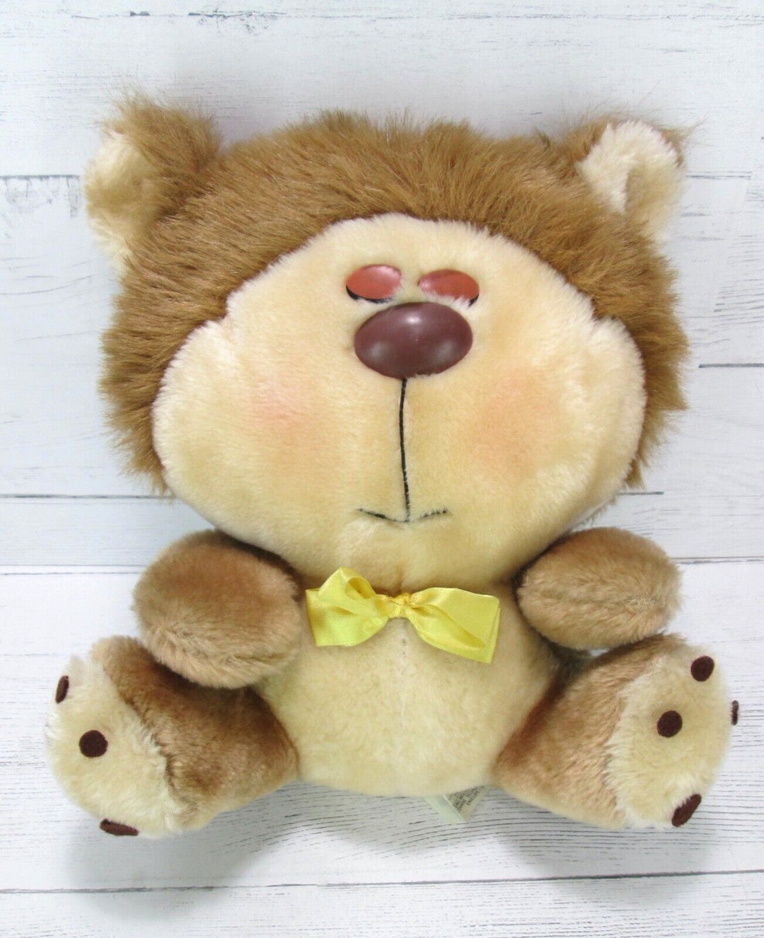 Vintage Mighty Star Sleepy Time Teddy Bear Stuffed Animal Plush Brown ...