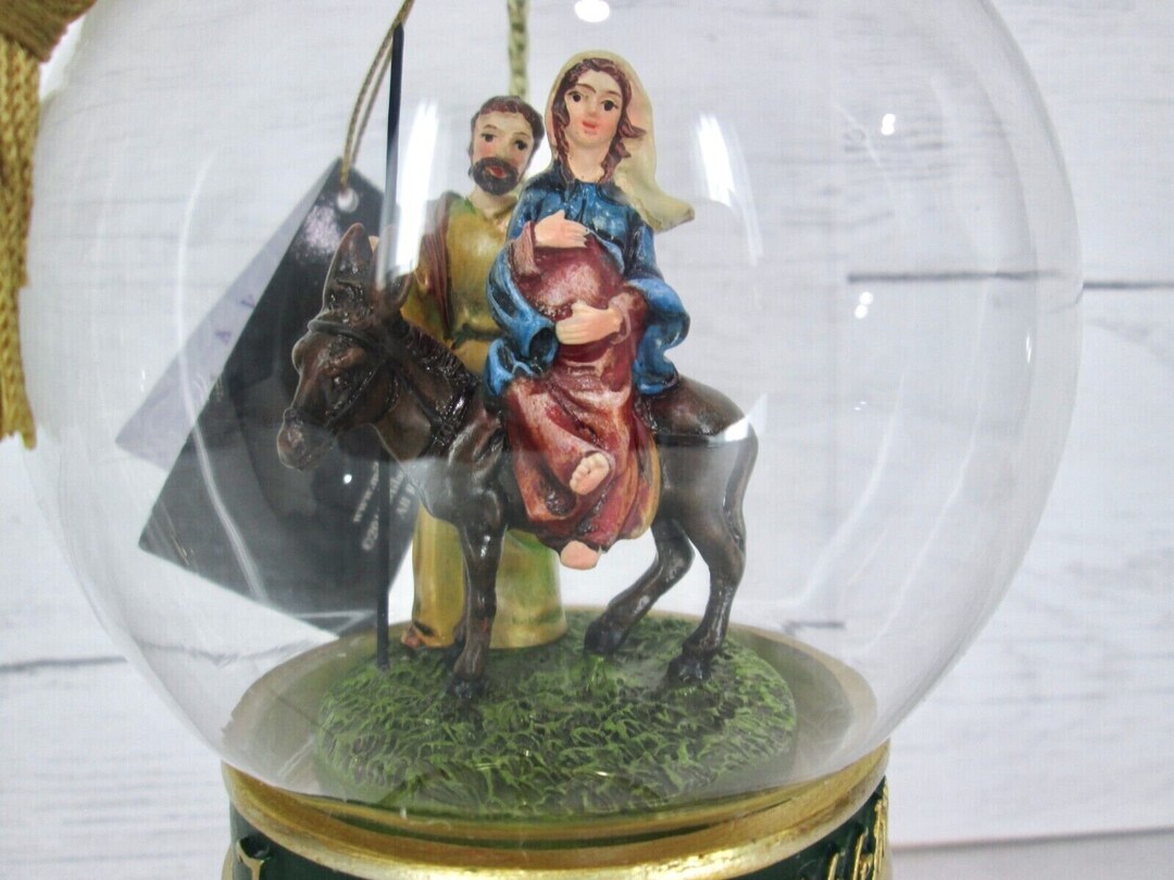 Flavia Milano Journey to Bethlehem Memory Globe Ornament Glass - Etsy UK