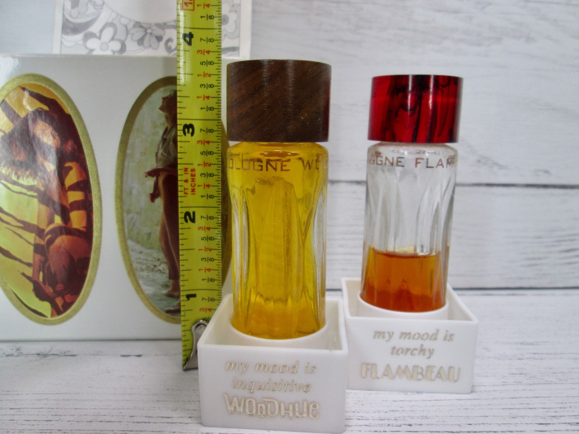 Vintage 60s Faberge Cologne for Women Twosome Woodhue Flambeau Box ...