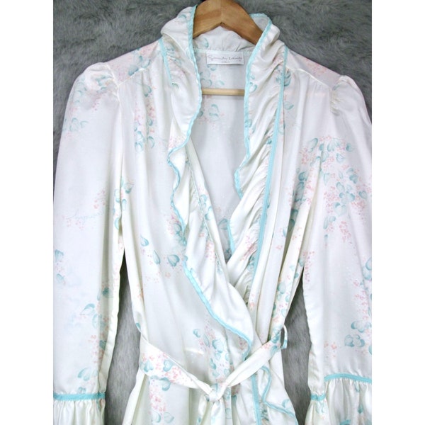 Floral Satin Robe - Etsy