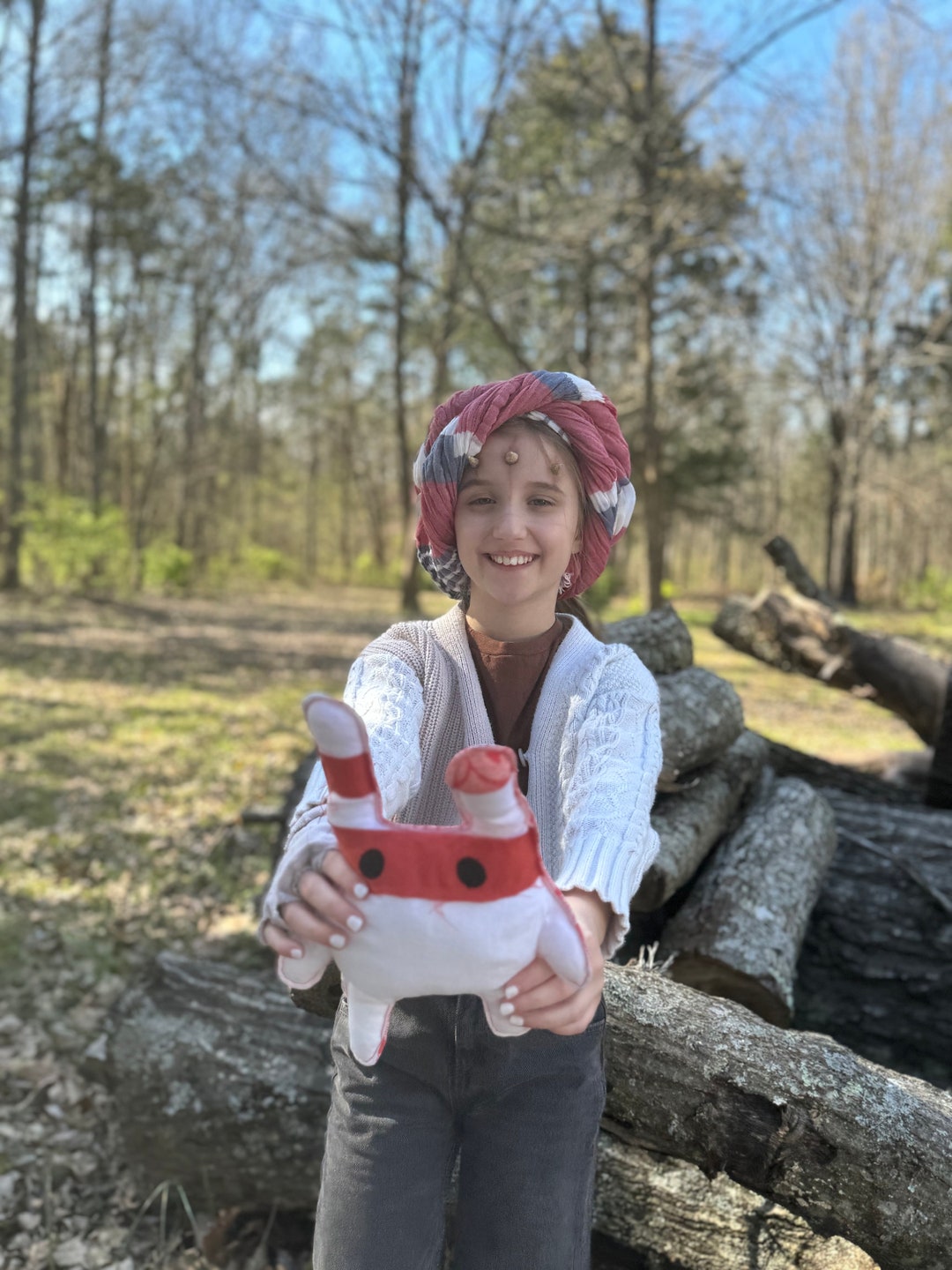 Small Tooka Doll Loth Cat Plush- Bespin Coral and White - Etsy