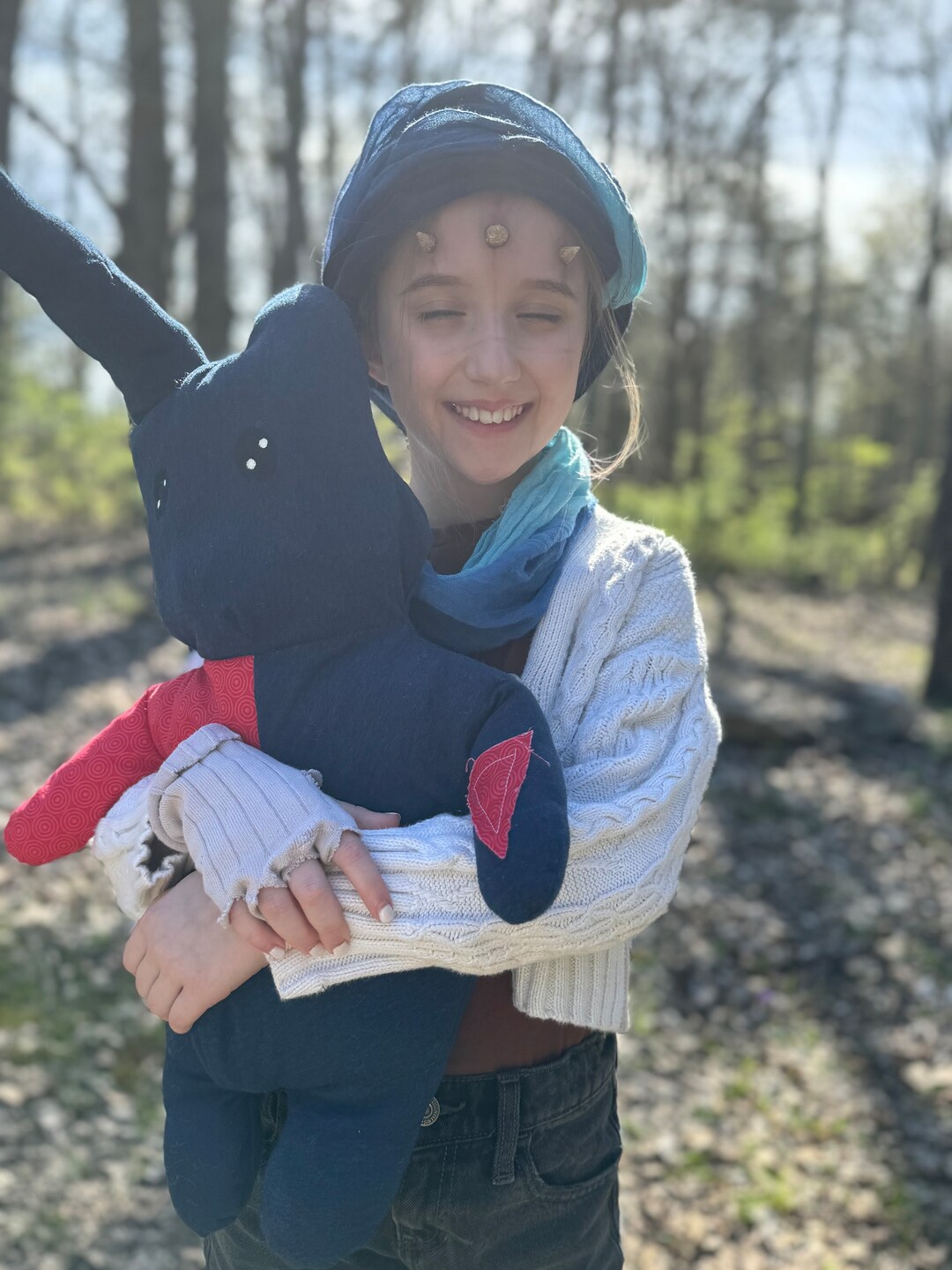 Extra Large Tooka Doll Loth Cat Plush-bespin Blue & Red - Etsy