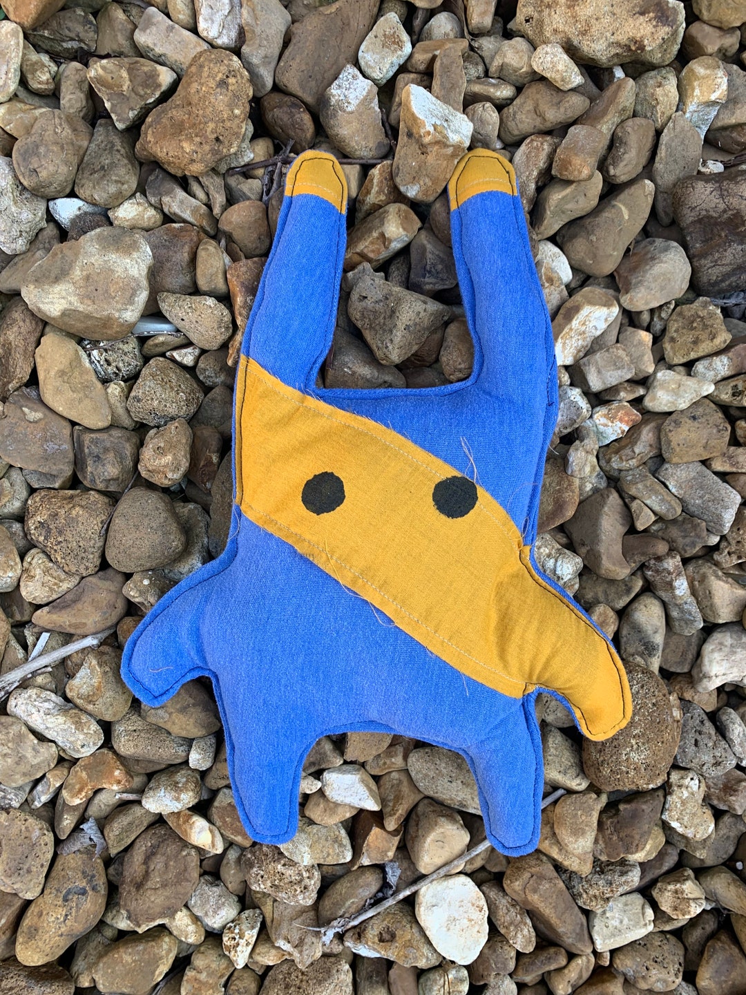 Medium Tooka Doll Loth Cat Plush Blue/yellow - Etsy