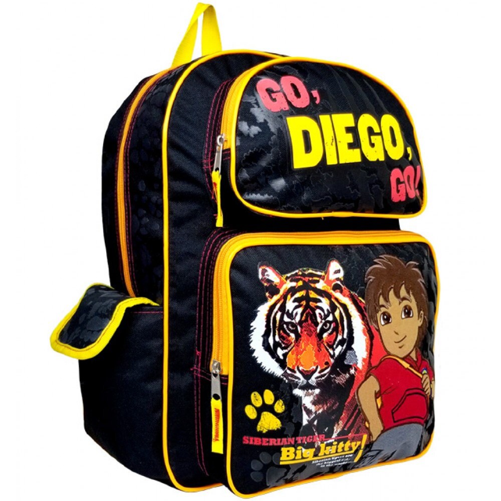 Personalization 14 Go Diego Go Black Medium Backpack | Etsy