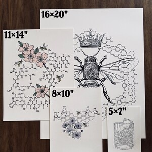 Chemistry Flowers: Science Illustration Art - Etsy