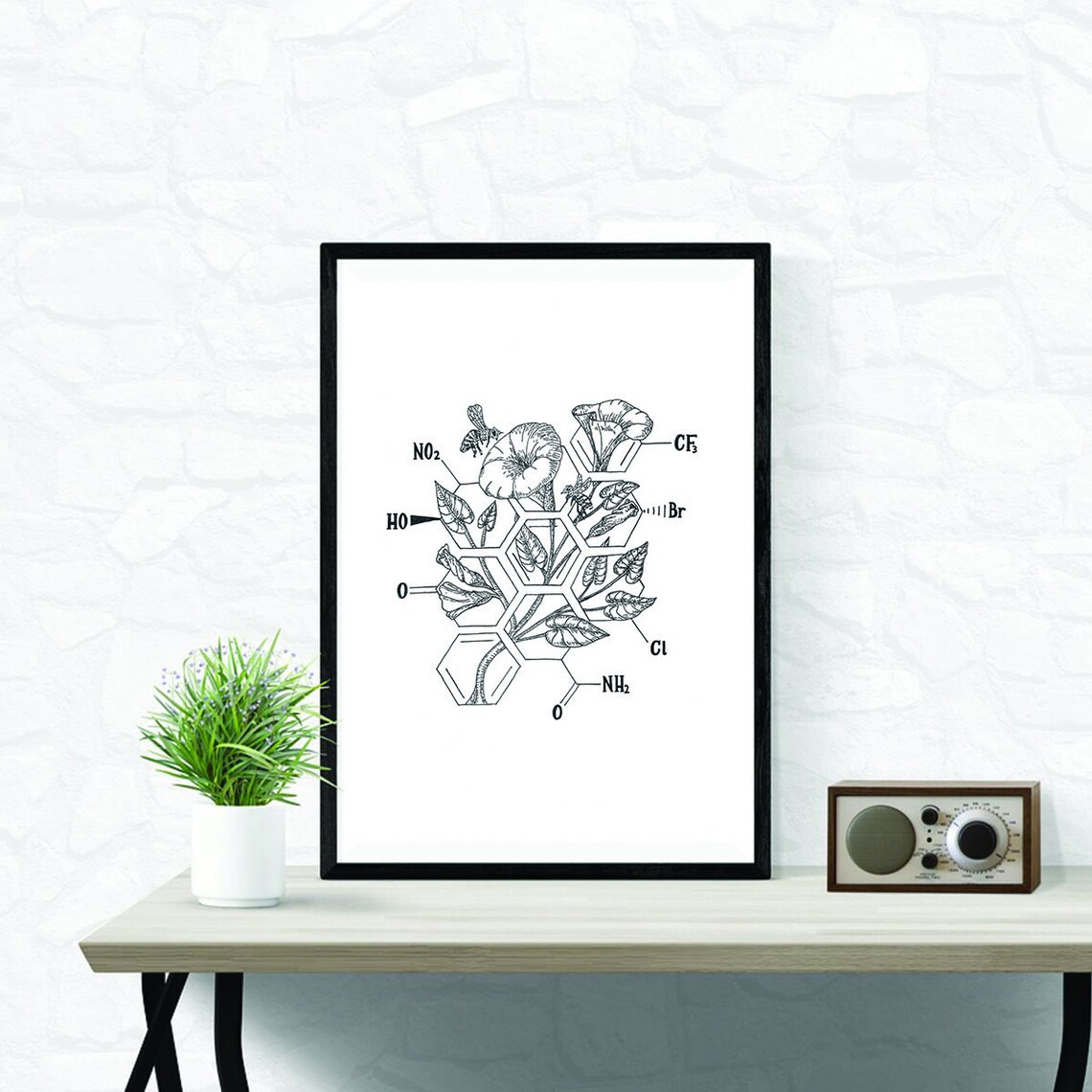 Chemistry Flowers: Science Illustration Art - Etsy