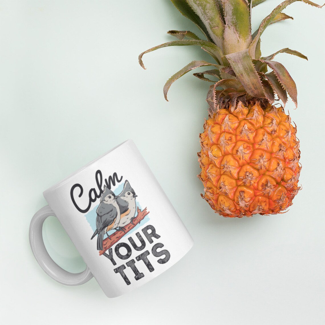 Tufted Titmouse Calm Your Tits Funny Bird Gift Mug - Etsy