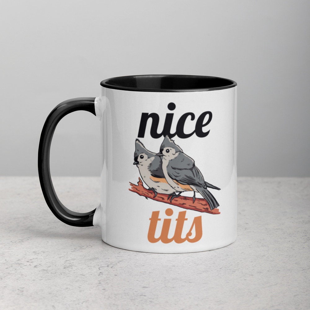 Tufted Titmouse Nice Tits Bird Watching Funny Gift Mug With - Etsy
