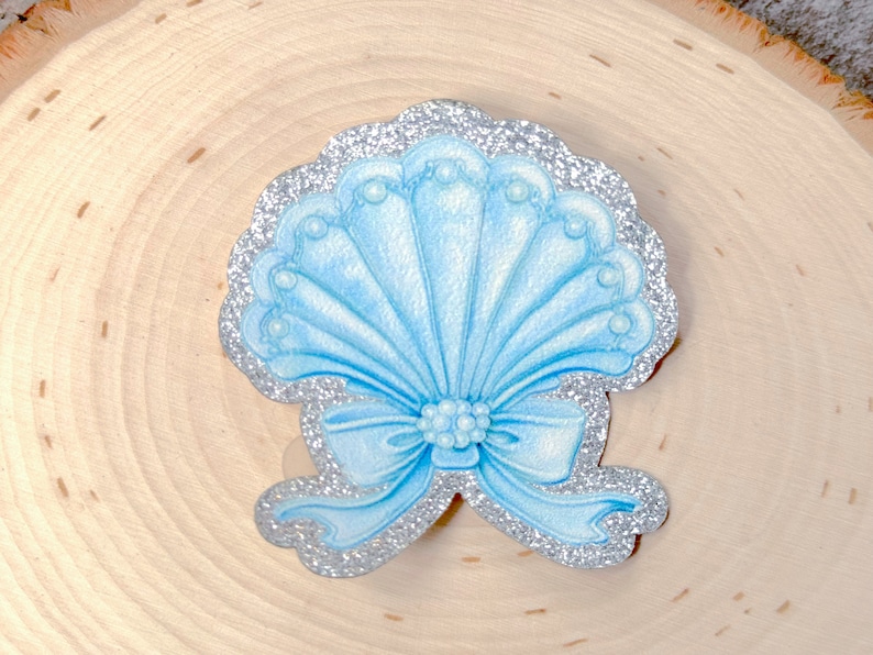 Beach Bride Blue Pearl Shell Hat Patch, Coquette Summer Shell Hat Patch ...
